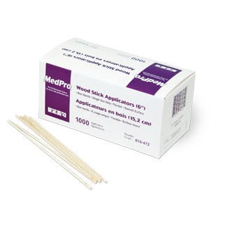 MedPro Wood Stick Applicators 6 in – Non-Sterile, Single-Use Swabs ...