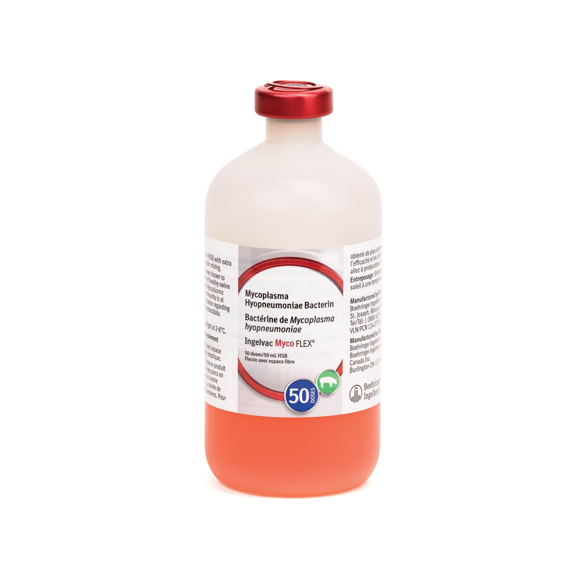 Ingelvac MycoFlex Swine Vaccine – Mycoplasma hyopneumoniae Bacterin, 50 ...