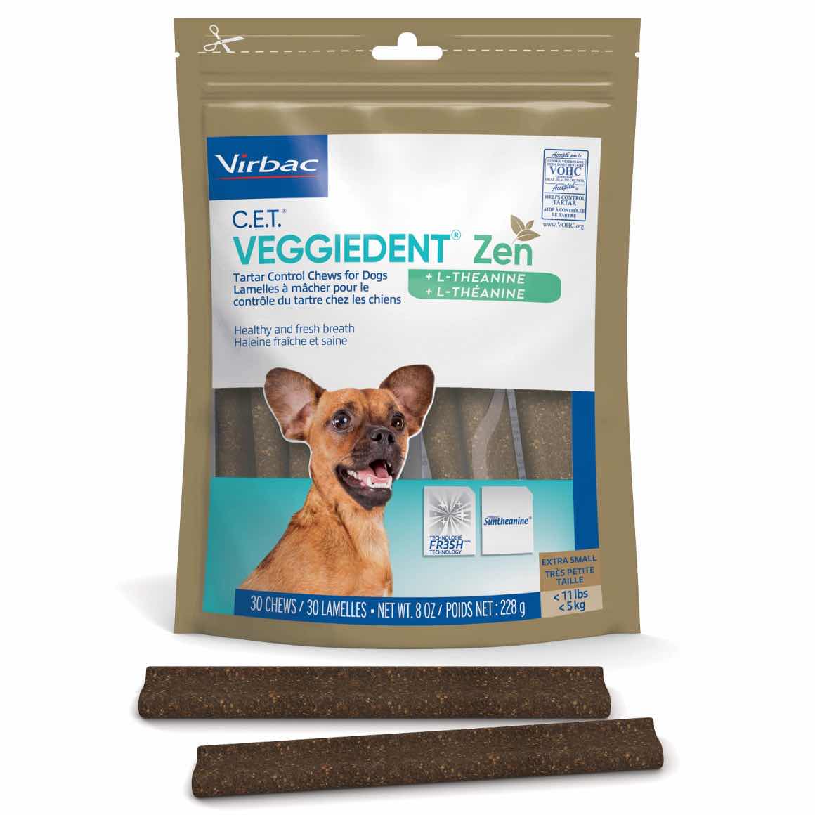 C.E.T. VeggieDent ZEN Dog Dental Chews – Tartar Control & Fresh Breath ...