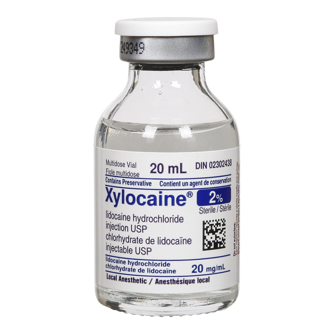 Xylocaine (Lidocaine) 2% Injection Multidose – Local Anesthetic, 20 mL ...